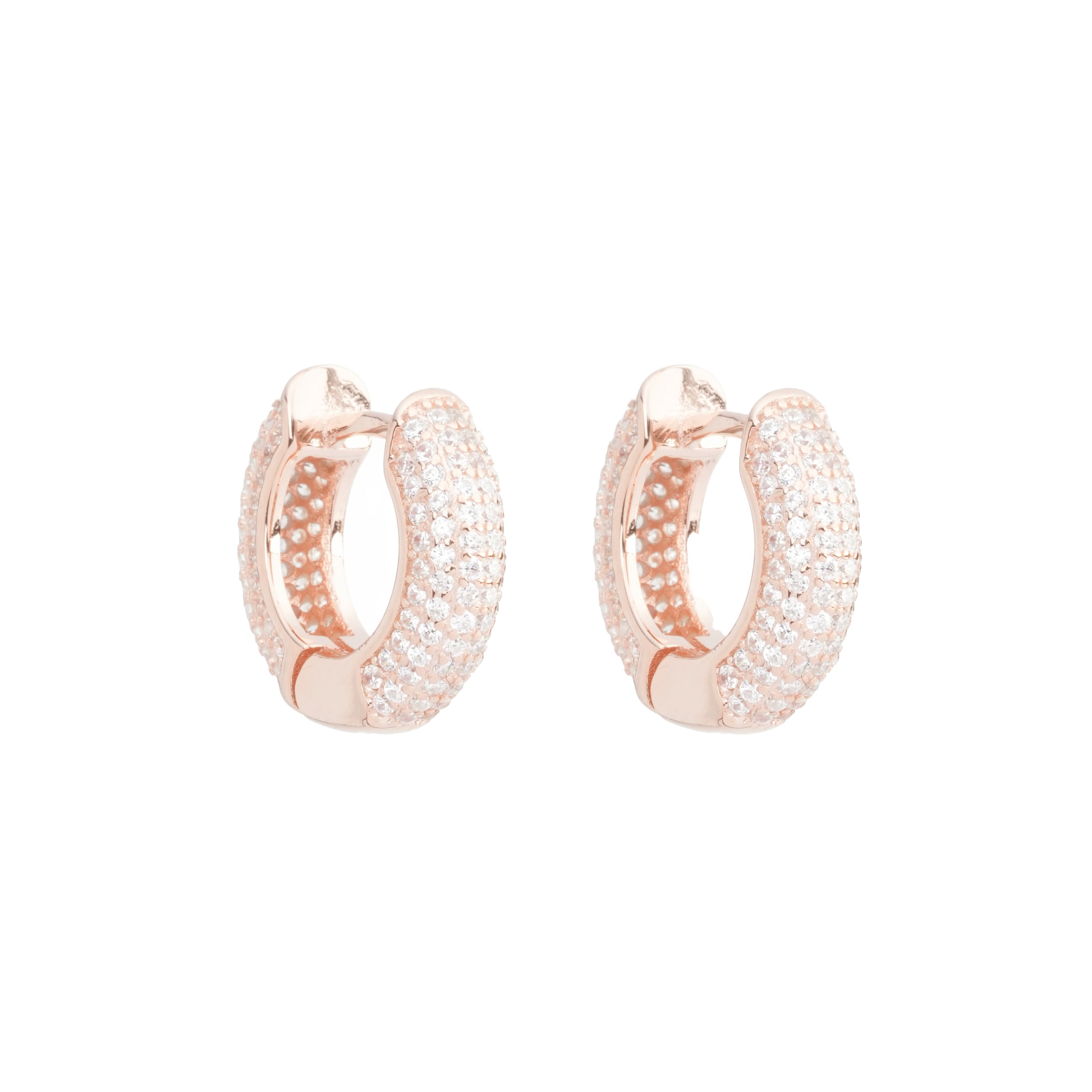 Twinkle Toes Rose Gold Hoops – Maneck